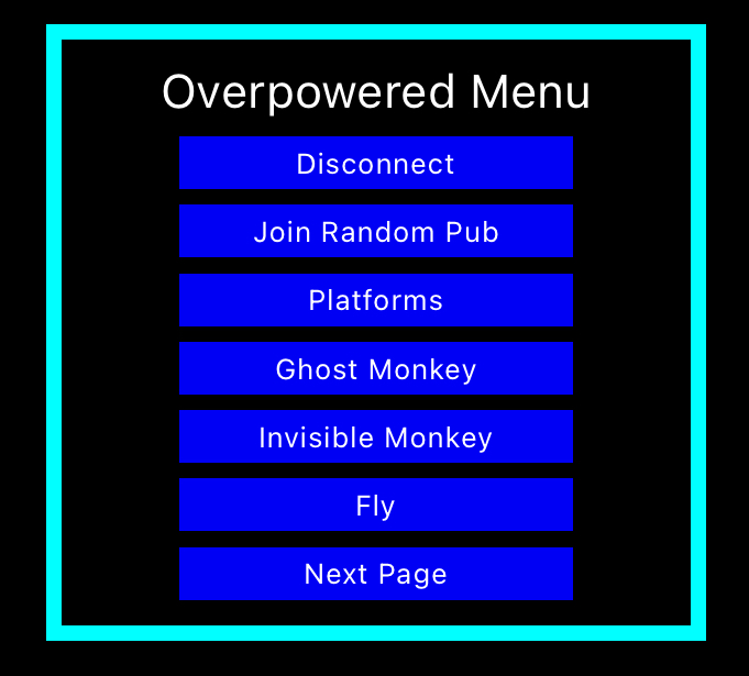 Overpowered Menu